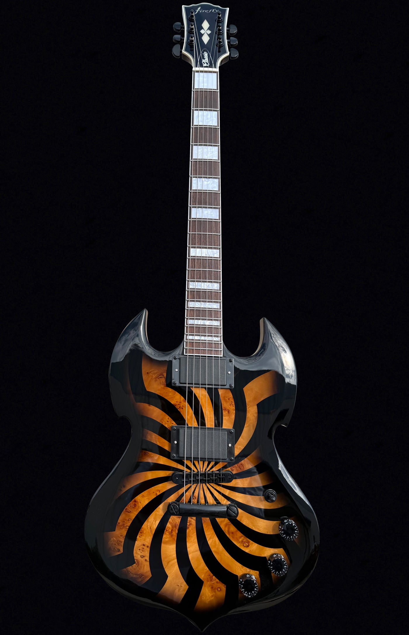 New Firefly FFLGS Electric Guitar ( (Brown Woden God Color ) – GUITARS ...